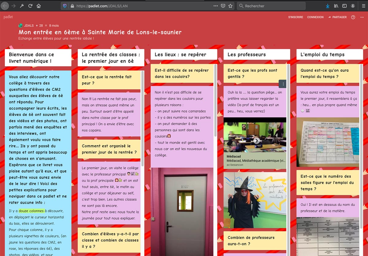 Padlet De Classe – Comment Fonctionne Padlet – CRHM